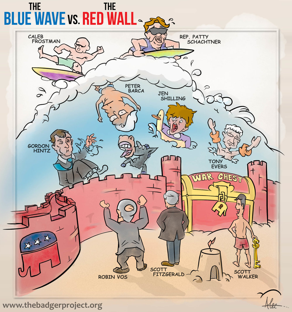 CARTOON: The Blue Wave vs. The Red Wall - The Badger Project